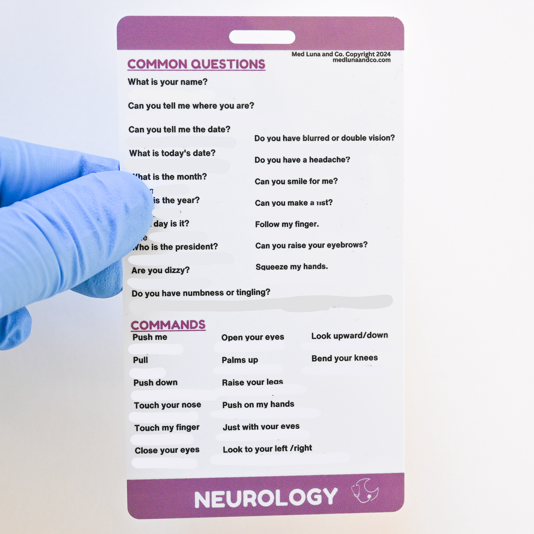 NEUROLOGY MEDICAL SPANISH BADGE – medlunaandco