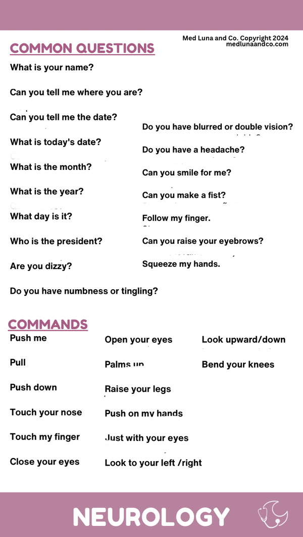 NEUROLOGY MEDICAL SPANISH BADGE – medlunaandco